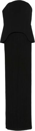 Solace London Kesi pleated maxi dress - Schwarz