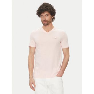 Tommy Jeans T-Shirt Jaspe DM0DM20364 Rosa Slim Fit