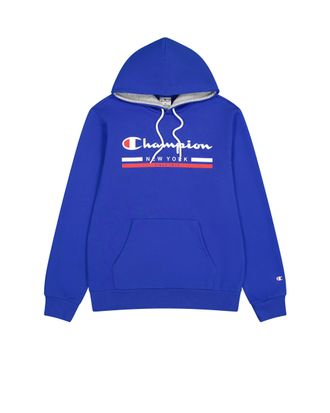 Champion Herren Legacy Graphic Shop Authentic (220245) -Soft Compact Powerblend Fleece Kapuzenpullover, Blau (BS008), XXL