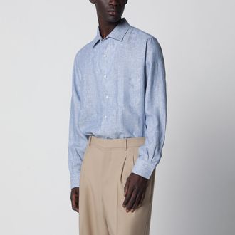 Loro Piana Hellblaues Leinenhemd