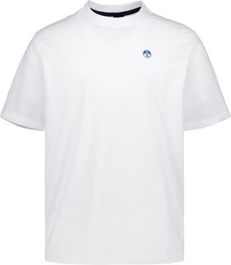 North Sails Herren T-Shirt wei&szlig; Baumwolle