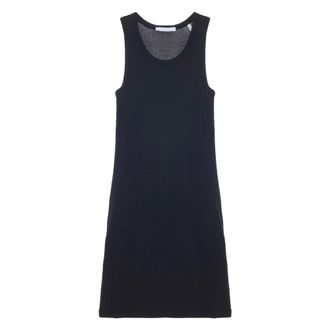 Helmut Lang Femme, Robes, Noir, Taille: 42 FR Robe d&eacute;bardeur c&ocirc;tel&eacute;e douce