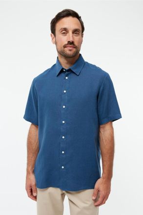 Givn Herren vegan Hemd Kurzarm Koda Blazing Blue