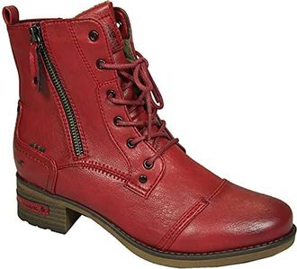 Mustang Jeans Bottines grises pour femme, rouge, 38 EU