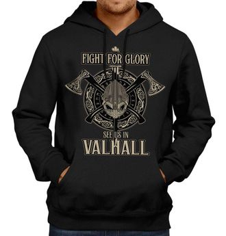 Lobo Negro Kapuzensweatshirt Hoodie f&uuml;r den Wikinger Nordmann Fan: Fight for Glory