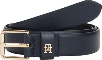 Tommy Hilfiger Damen G&uuml;rtel Square 2,5 cm Go Lederg&uuml;rtel, Blau (Space Blue), 95 cm