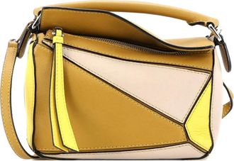 Loewe Puzzle Bag Leather Mini crossbody bag - Nude