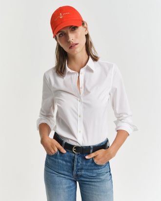 GANT Damen Slim Fit Popeline Bluse (32) Weiß