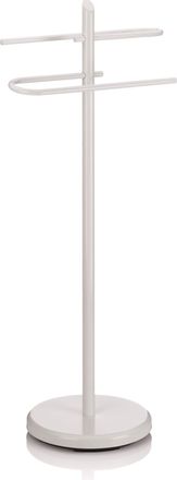 KELA Kela 20541 Handtuchhalter, 2 Arme, Metall pulverbeschichtet, 88 cm Höhe, Ken, Weiß