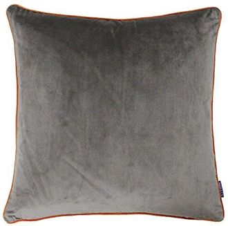 Riva Paoletti inspirierte Kollektion Meridian 55X55 C/C Pumpkin, Polyester, Mocha Brown/K&uuml;rbis-orange, 55x55cm