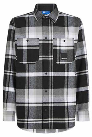 Karl Lagerfeld Mens, Regular Check Shirt, Regular Fit, Black/White, XL