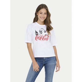 Only T-Shirt Coca Cola 15355794 Wei&szlig; Regular Fit