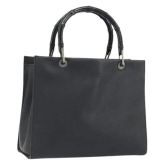 Gucci Pre-owned Vintage Leder Tote Bag - - Pre-owned - Damen - Schwarzk - ONE SIZE