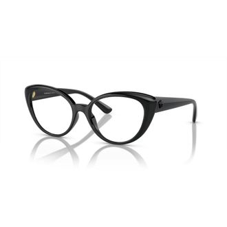Versace Schwarze Gold Logo Brillenfassungen - - Accessories - Damen - Schwarzk - 53 MM