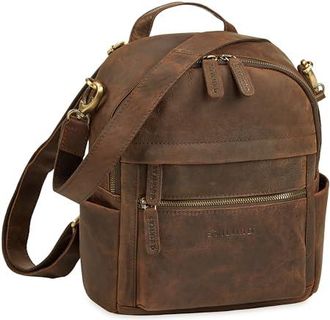 STILORD Regina 2 en 1 Petit Sac Convertible Sac à Dos Cuir Femme Vintage - Sac a Main Cuir Véritable Multipoches - Rétro Bandoulière élégante, Couleur:zamora 