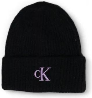 Calvin Klein Femme, Accessoires, Violet, Taille: ONE Size Thick Embroidery Beanie K60K612321