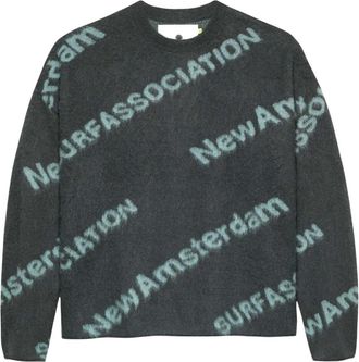 New Amsterdam Surf Association Homme, Pulls, Vert, Taille: S Jacquard Knit Crewneck