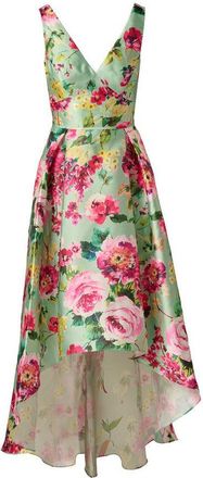 Adrianna Papell Abendkleid Petite High Low Twill Dress H&uuml;bsches, gl&auml;nzendes Kleid mit lebhaftem Druck