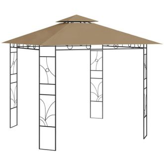 vidaXL Vidaxl - Belv&eacute;d&egrave;re 3x3x2,7 m Taupe 160 g/m&sup2;