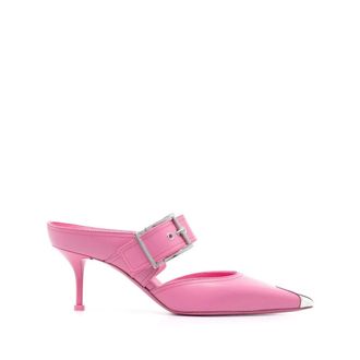 Alexander McQueen Rosa Metall Zehenkappe Mules - - Shoes - Damen - Rosa - 35 EU