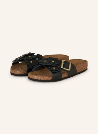 Birkenstock Pantoletten Siena Flowers Le schwarz