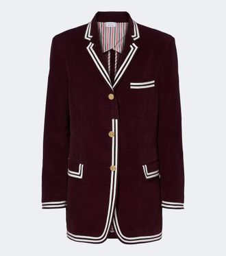 Thom Browne Blazer en velours c&ocirc;tel&eacute; de coton