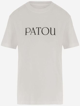 Patou Logo-Print Cotton T-Shirt - White