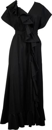 Msgm Msgm, Femme, Robes, Noir, Taille: 40 FR Abito Rouches