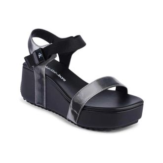 Calvin Klein Femme, Chaussures, Noir, Taille: 40 EU Sandales Compensées Noires