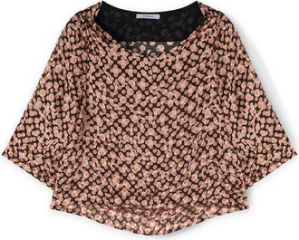 Motivi Femme, Blouses et Chemises, Rose, Taille: 36 FR Blouse avec imprim&eacute; &agrave; pois d&eacute;vor&eacute;s