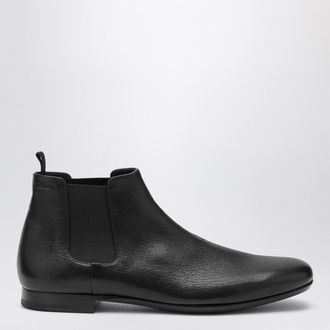 Prada Schwarze Chelsea Boots aus Leder
