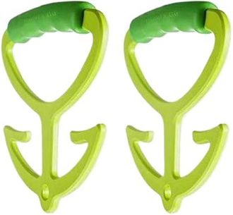 Generico Lot de 2 supports de sac d&eacute;picerie r&eacute;utilisables et robustes avec poign&eacute;e ergonomique antid&eacute;rapante | Pour voyage, affaires, blanchisserie, shopping, 