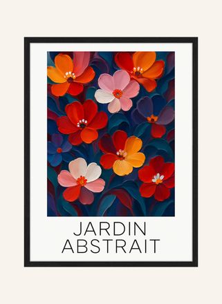 Liv Corday Wandbild Abstrakter Garten Mit Rahmen schwarz