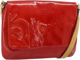 Louis Vuitton Sac bandouli&egrave;re en cuir verni Pre-owned - Femme - Pre-owned - Rouge - Taille: ONE Size
