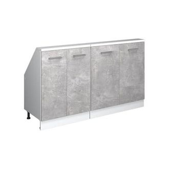 Vicco Ensembles de Meuble de Rangement sous Pente Rion, B&eacute;ton/Blanc, Lot de 2