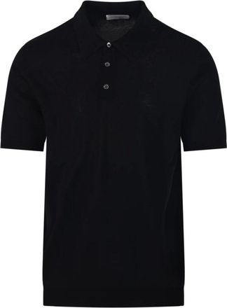 Roberto Collina Homme, Tops, Noir, Taille: XL Cotton Polo