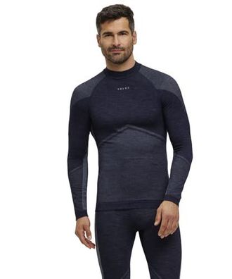 Falke Hommes T-Shirt Manches Longues Opaque Coupe r&eacute;guli&egrave;re Laine Vierge, Fibre Artificielle