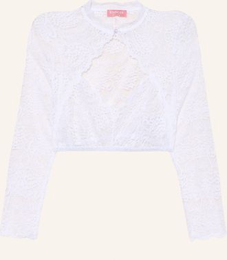 Kr&uuml;ger Kr&uuml;ger Dirndlbluse Julene Aus Spitze Mit 3/4-Arm weiss