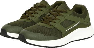 Crosshatch Holywell Sneaker f&uuml;r Herren, Flyknit (Oliv/Wei&szlig;)