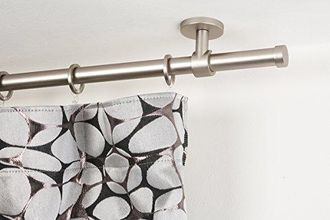 Incasa Gardinenstange &Oslash; 20 mm, L&auml;nge: 260 cm, geb&uuml;rsteter Edelstahl - komplett