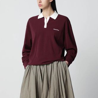 Miu Miu Amaranth cotton polo shirt