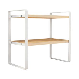 Generic Aufbewahrungsregal - Stapelbares Tablett aus Metallgeflecht, schwarzes Finish, verstellbare Trennwand, elegante minimalistische Konstruktion, funktion