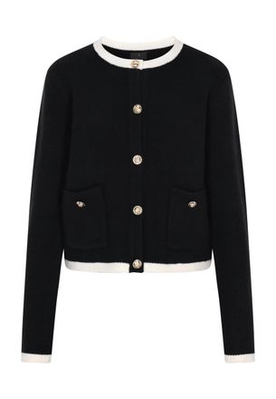 Dreimaster Dreimaster Strickjacke Frauen schwarz/offwhite