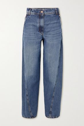Brunello Cucinelli Jean Large Taille Haute Bicolore - Bleu