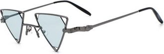Generic Lunettes de soleil Triangle personnalit&eacute; femme f&ecirc;te lunettes de soleil dr&ocirc;les(Blue)