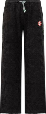 Casablanca Femme, Pantalons, Noir, Taille: 40 FR Pantalon de surv&ecirc;tement Monogram Jacquard Towelling