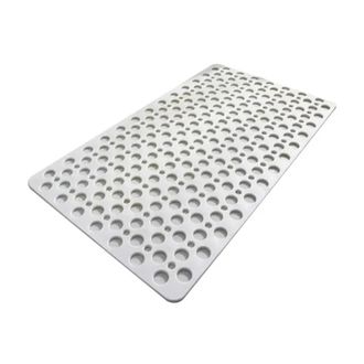 Generic rutschfeste Badematte und Duschmatte mit Saugn&auml;pfen und Abflussl&ouml;chern. Weiche, maschinenwaschbare Badewannenmatte for den Innenbereich(White,750MMx43