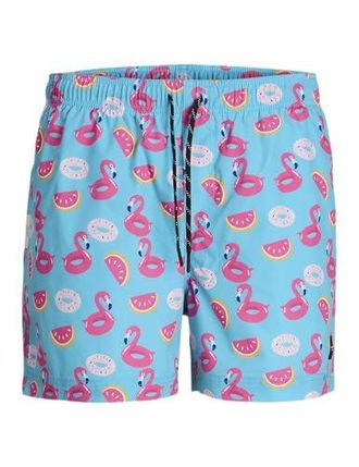 Jack & Jones Jack & Jones Jpstmaui Jjswim Novelty AOP AKM Sn, Cyan, L