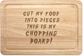 Gift Base Cut My Food Into Pieces Rechteckiges Schneidebrett aus Holz für Fleisch