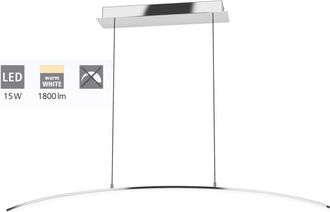 Eglo Suspension LED design Lasana L90 cm - Chrome - Argent